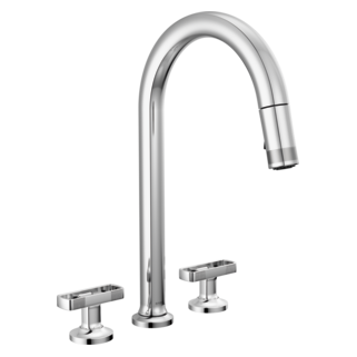 Kintsu® | Widespread Pull-Down Faucet with Arc Spout - Less Handles